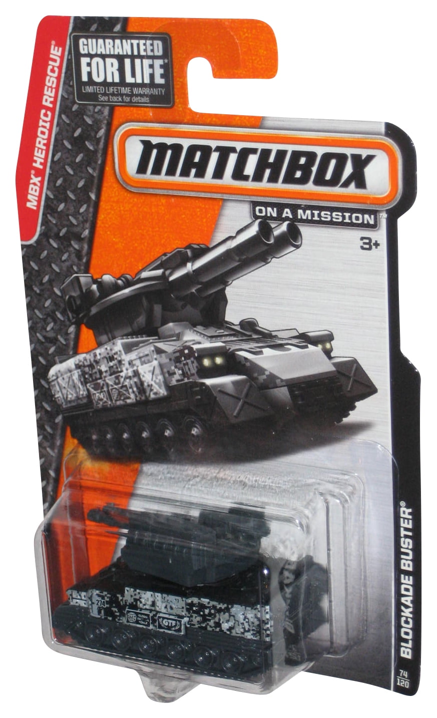 Matchbox MBX Heroic Rescue (2014) Blockade Buster Tank Toy 74/120 ...