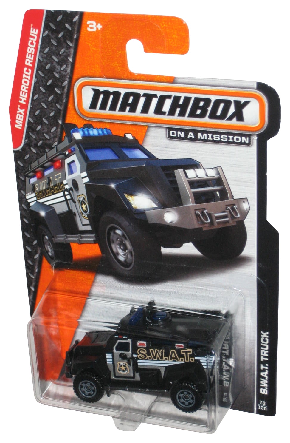 Matchbox MBX Heroic Rescue (2015) Black S.W.A.T. Toy Vehicle 78/120 ...