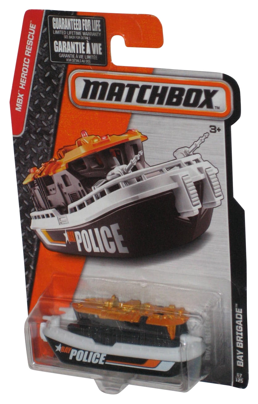 Matchbox MBX Heroic Rescue (2015) Black & White Police Bay Brigade Toy ...