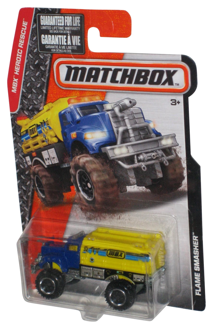 Matchbox MBX Heroic Rescue (2015) Blue & Yellow Flame Smasher Toy ...