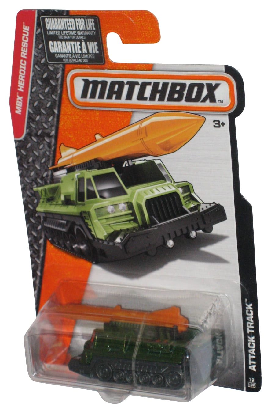 Matchbox MBX Heroic Rescue (2015) Green Attack Track Toy 72/125 ...