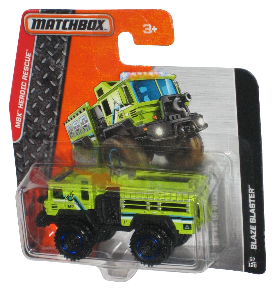 Matchbox MBX Heroic Rescue (2015) Green Blaze Blaster Toy Vehicle 67/ ...