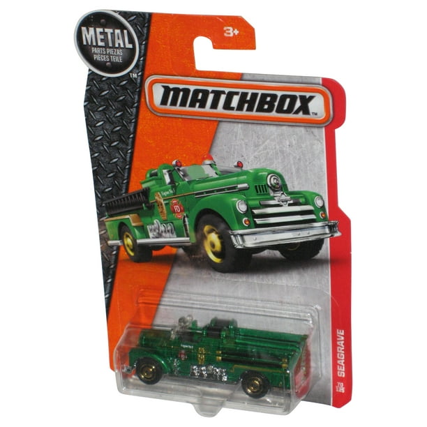 Matchbox MBX Heroic Rescue (2015) Green Seagrave Toy Truck 70/125 ...