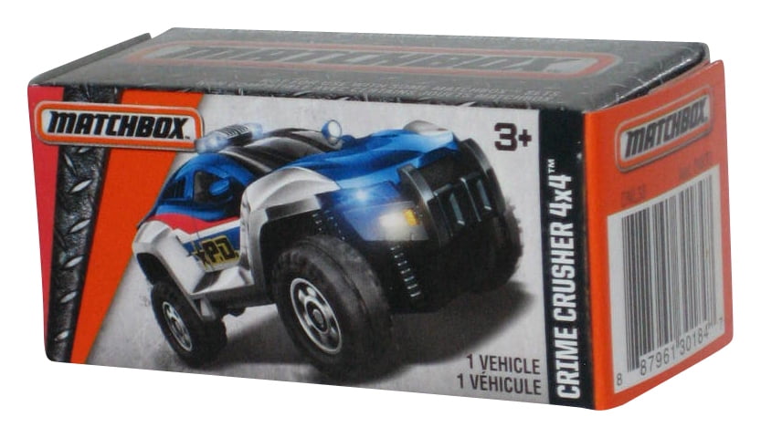 Matchbox MBX Heroic Rescue Silver & Blue Crime Crusher 4x4 (2016) Power ...