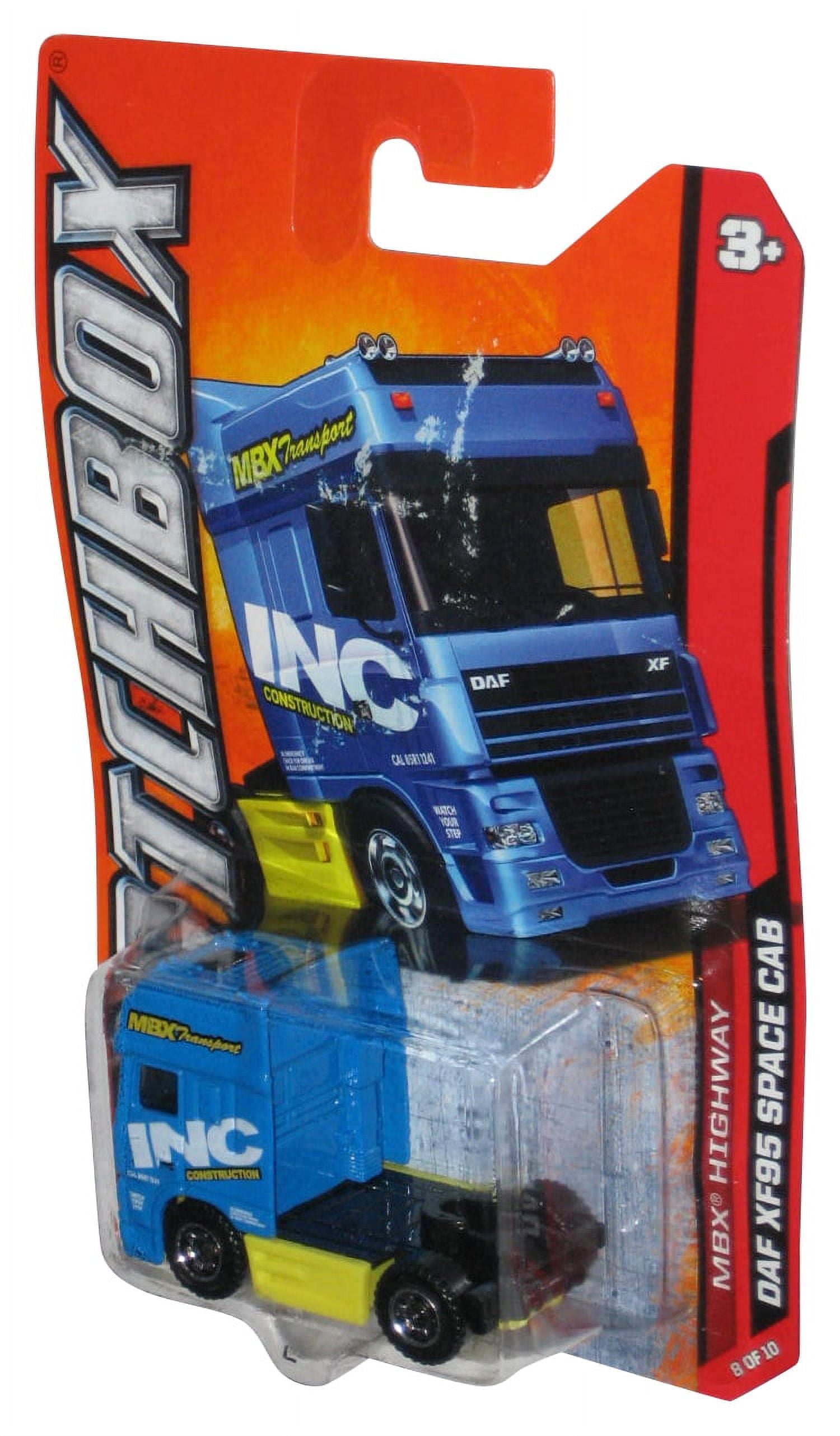 Matchbox MBX Highway (2011) Blue & Yellow Daf XF95 Space Cab Truck Toy ...