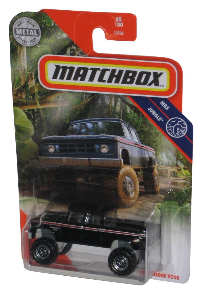 Matchbox MBX Jungle (2020) Black 1968 Dodge D200 Toy Truck 65/100 ...