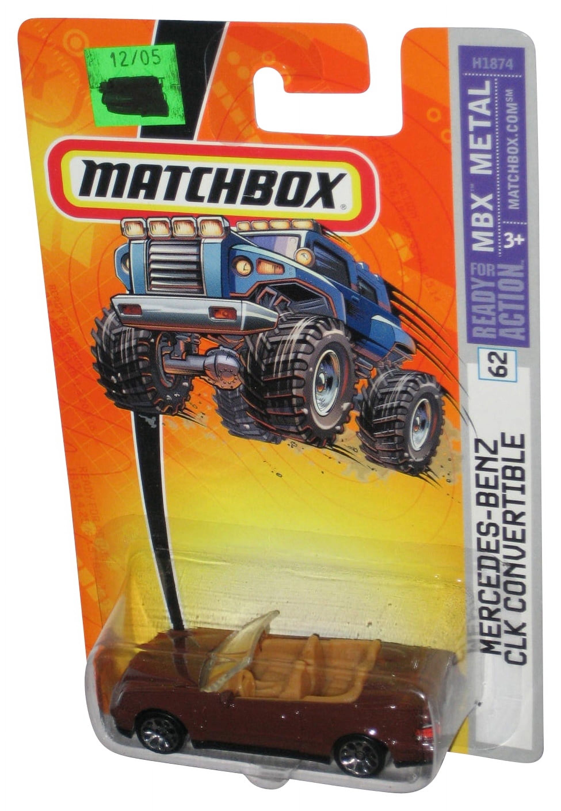 Matchbox MBX Metal (2005) Brown Mercedes-Benz CLK Convertible Car #62 ...