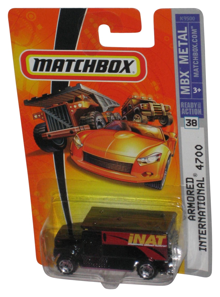 Matchbox MBX Metal (2006) Armored International 4700 Black Toy Truck ...