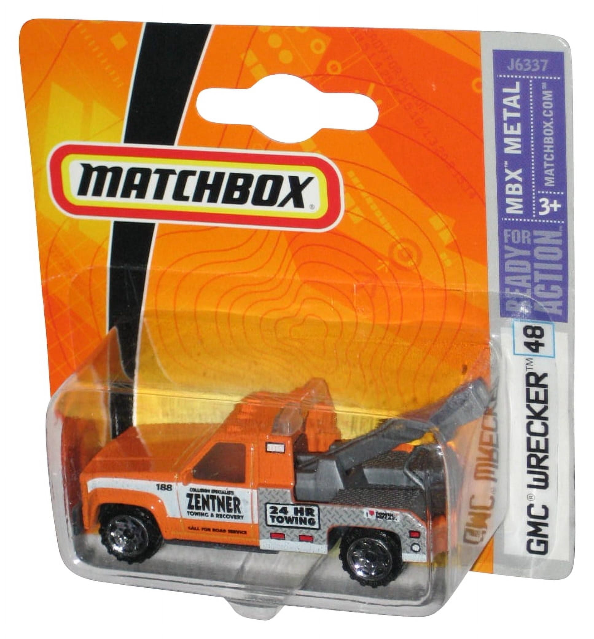 Matchbox MBX Metal (2006) Orange GMC Wrecker Toy Tow Truck #48 - (Short ...