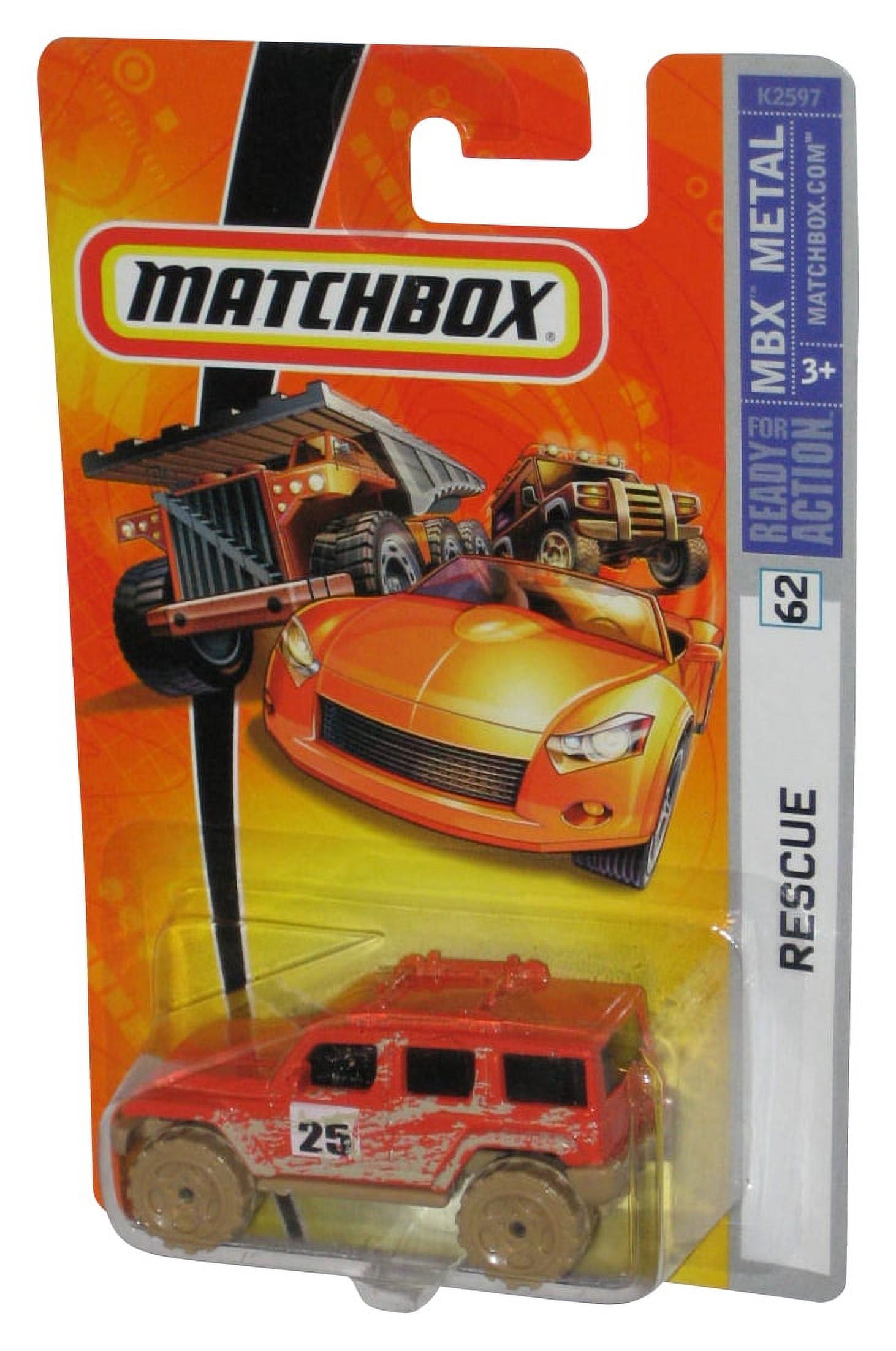 Matchbox MBX Metal (2006) Orange Jeep Rescue Toy Car #62 - Walmart.com