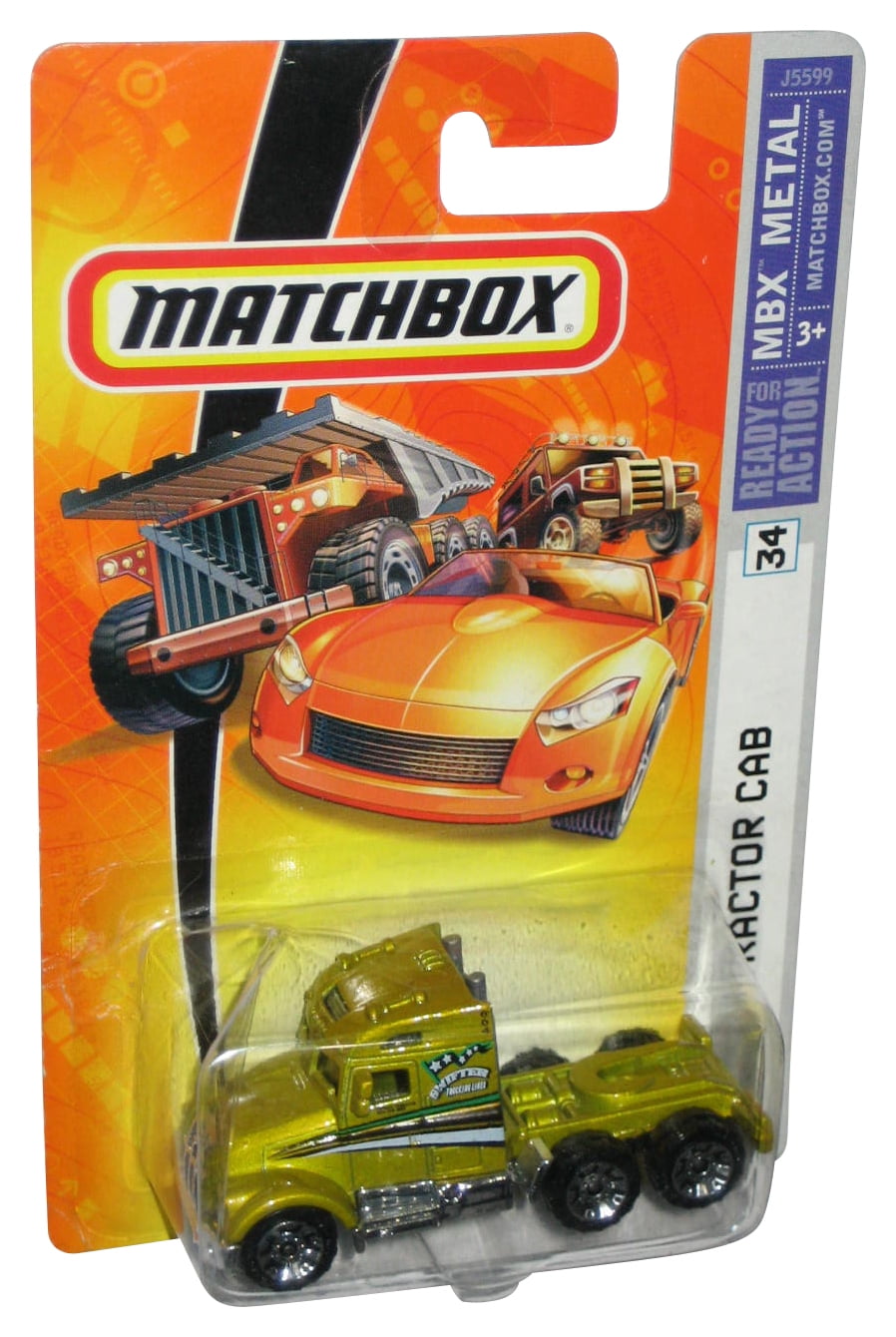 Matchbox MBX Metal (2006) Yellow Tractor Cab Toy Truck Vehicle #34 ...