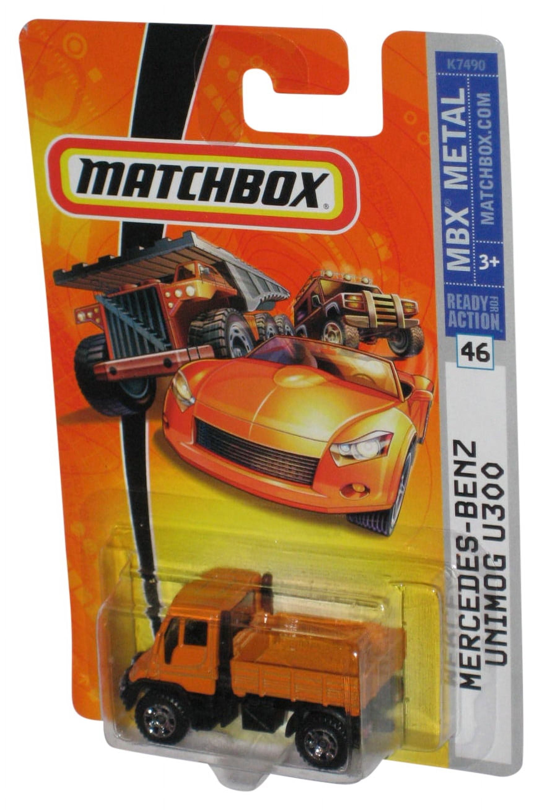 Matchbox MBX Metal (2007) Orange Mercedes-Benz Unimog U300 Toy Truck ...