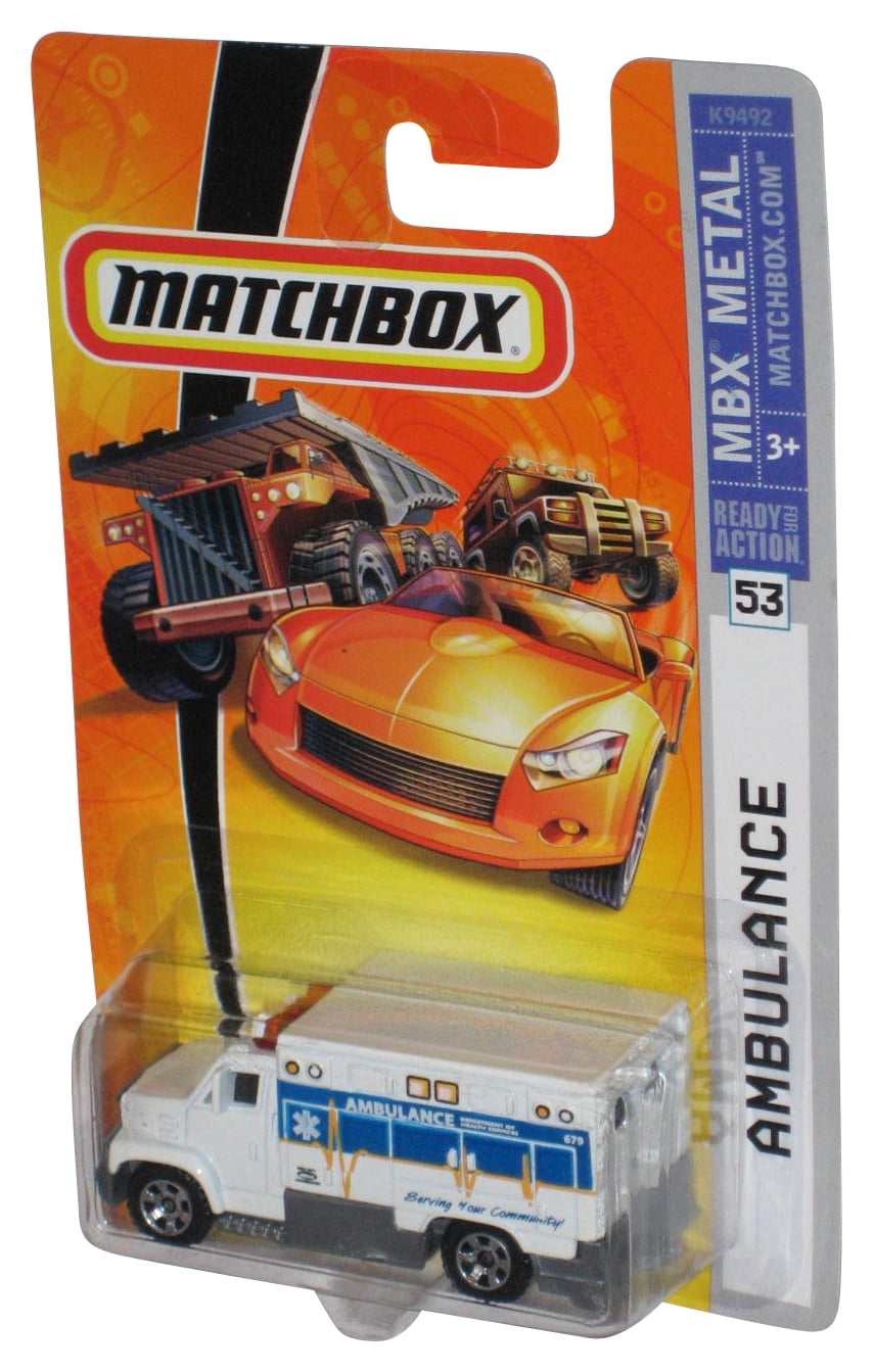 Matchbox MBX Metal Ambulance (2007) White Toy Vehicle #53 - Walmart.com