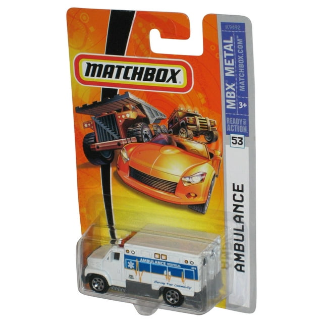 Matchbox MBX Metal Ambulance (2007) White Toy Vehicle #53 - Walmart ...