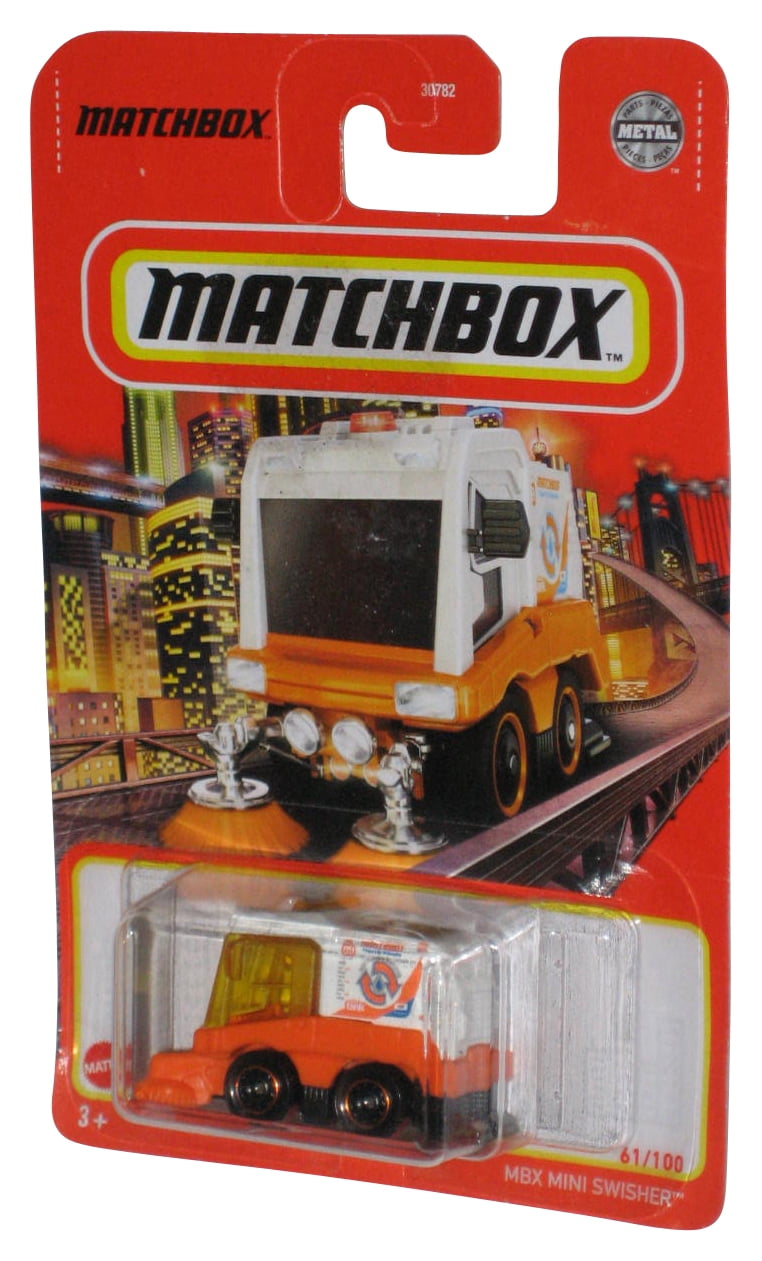 Matchbox MBX Mini Swisher (2020) White & Orange Die-Cast Metal Toy 61/ ...