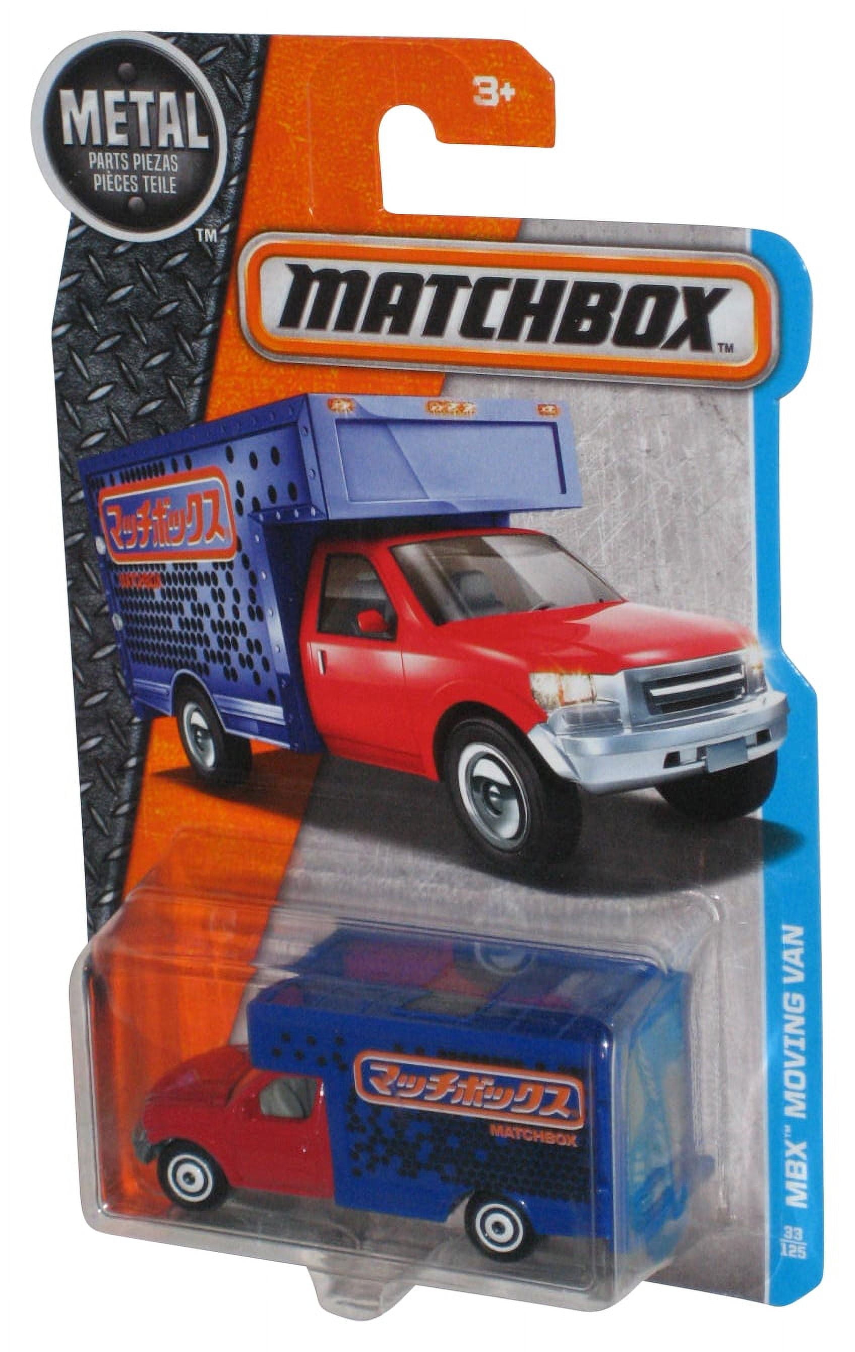 Matchbox MBX Moving Van (2016) Blue & Red Toy Vehicle 33/125 - (Cracked ...