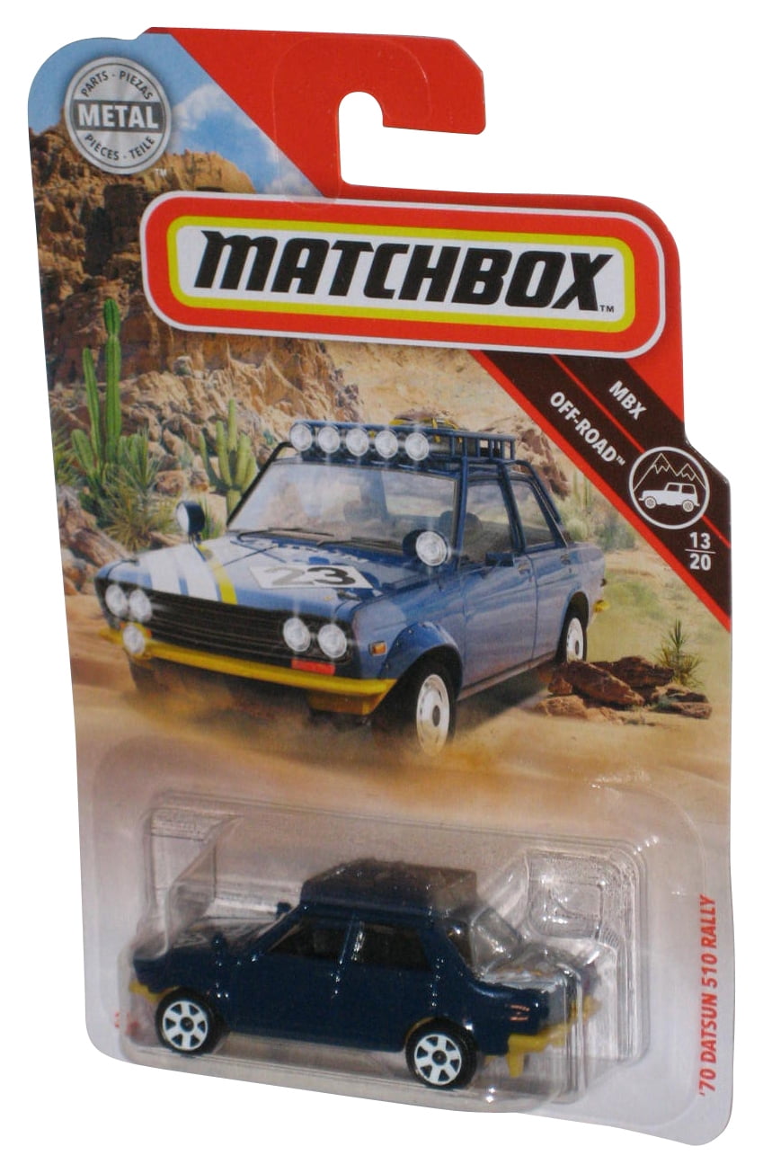 Matchbox MBX Off-Road (2018) Blue '70 Datsun 510 Rally Toy Car 13/20 ...