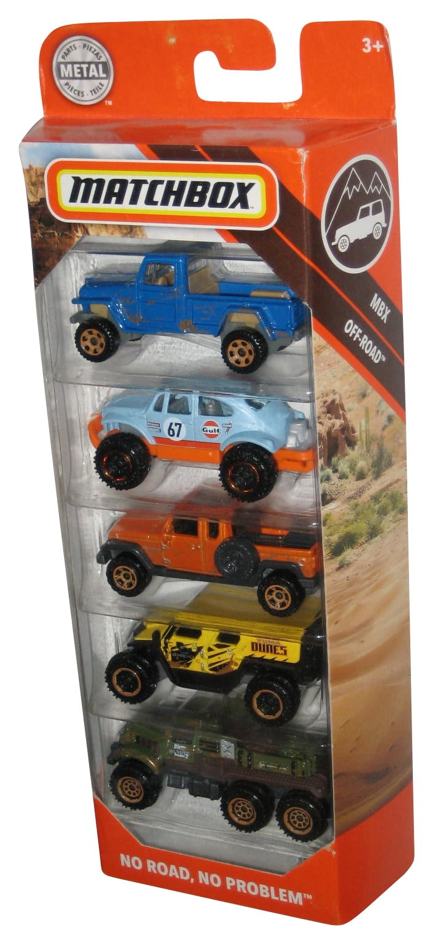 Matchbox MBX Off-Road (2018) No Road Problem Toy 5-Pack - (Jeep Willys ...