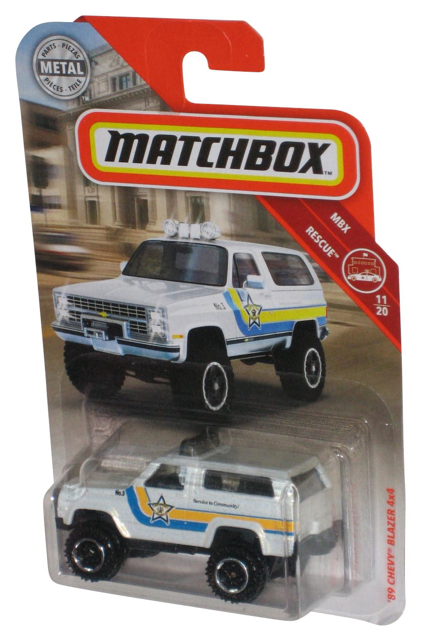 Matchbox MBX Rescue 11/20 (2018) White '89 Chevy Blazer 4x4 Toy Vehicle ...