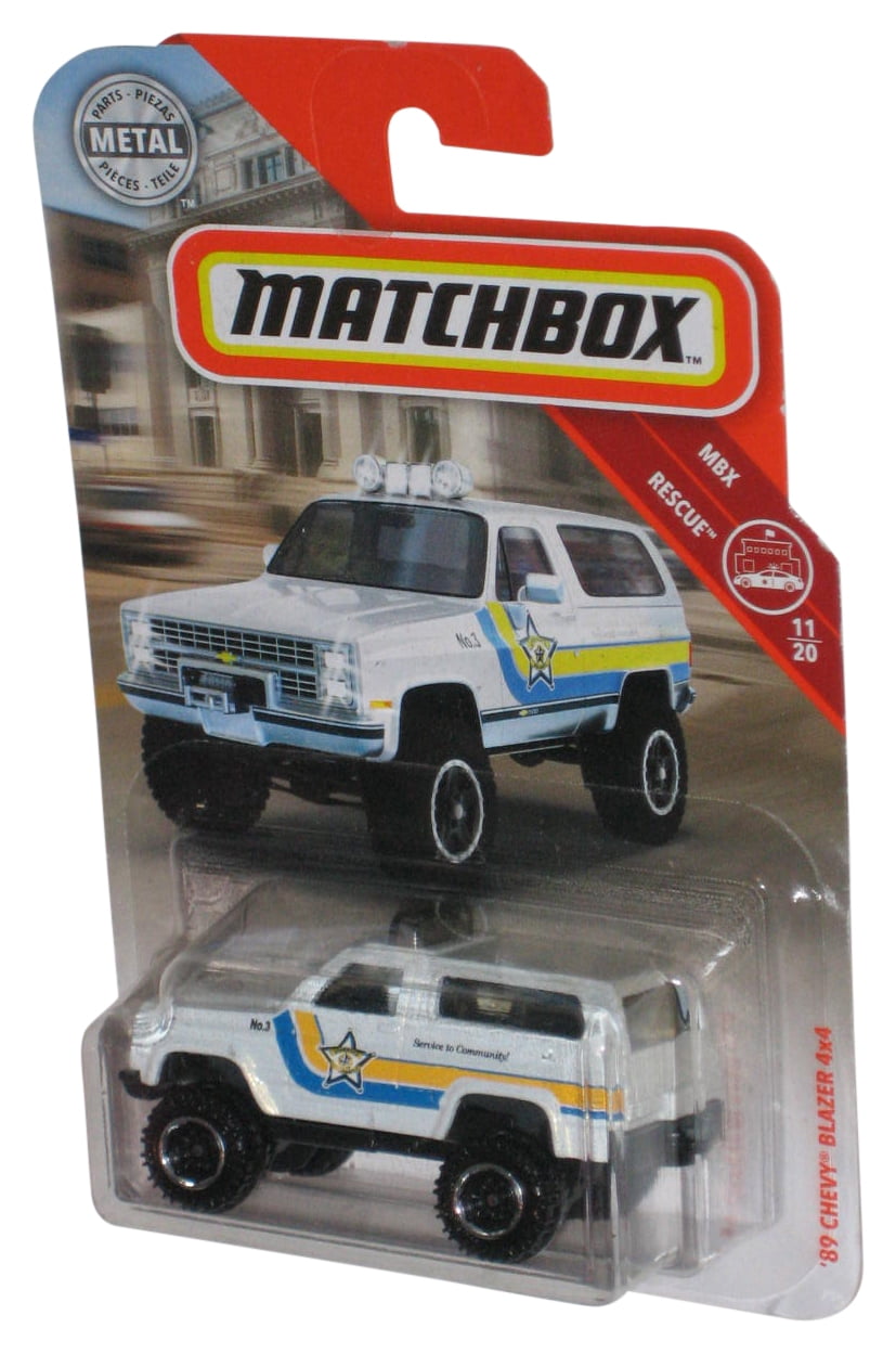 Matchbox MBX Rescue 11/20 (2018) White '89 Chevy Blazer 4x4 Toy #53/100 ...
