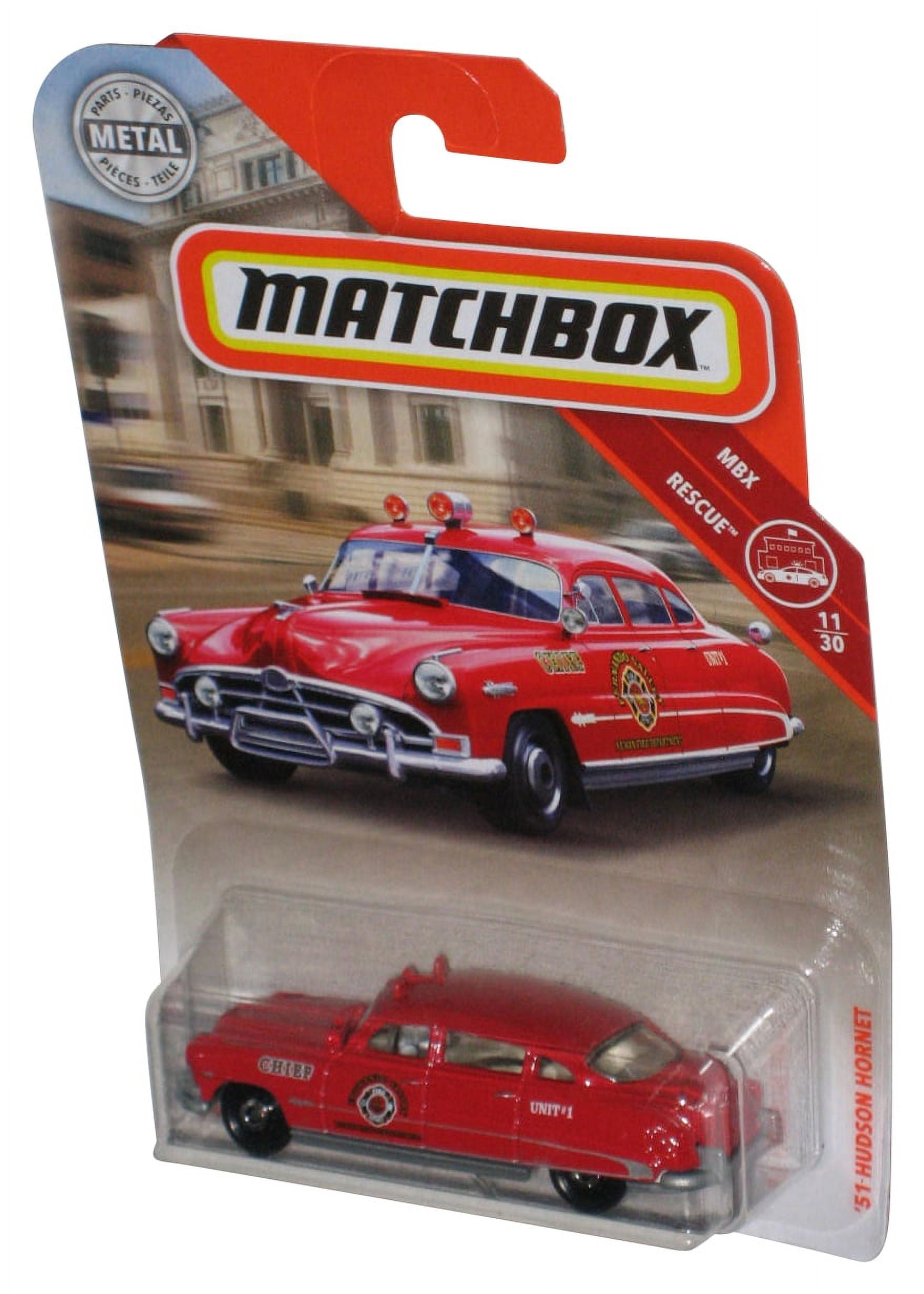 Matchbox MBX Rescue 11/30 (2018) Red '51 Hudson Hornet Toy Car 64/125 ...