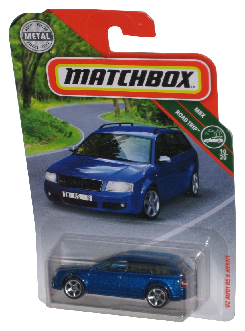Matchbox MBX Road Trip (2018) Blue '02 Audi RS 6 Avant Toy Car 10/20 ...