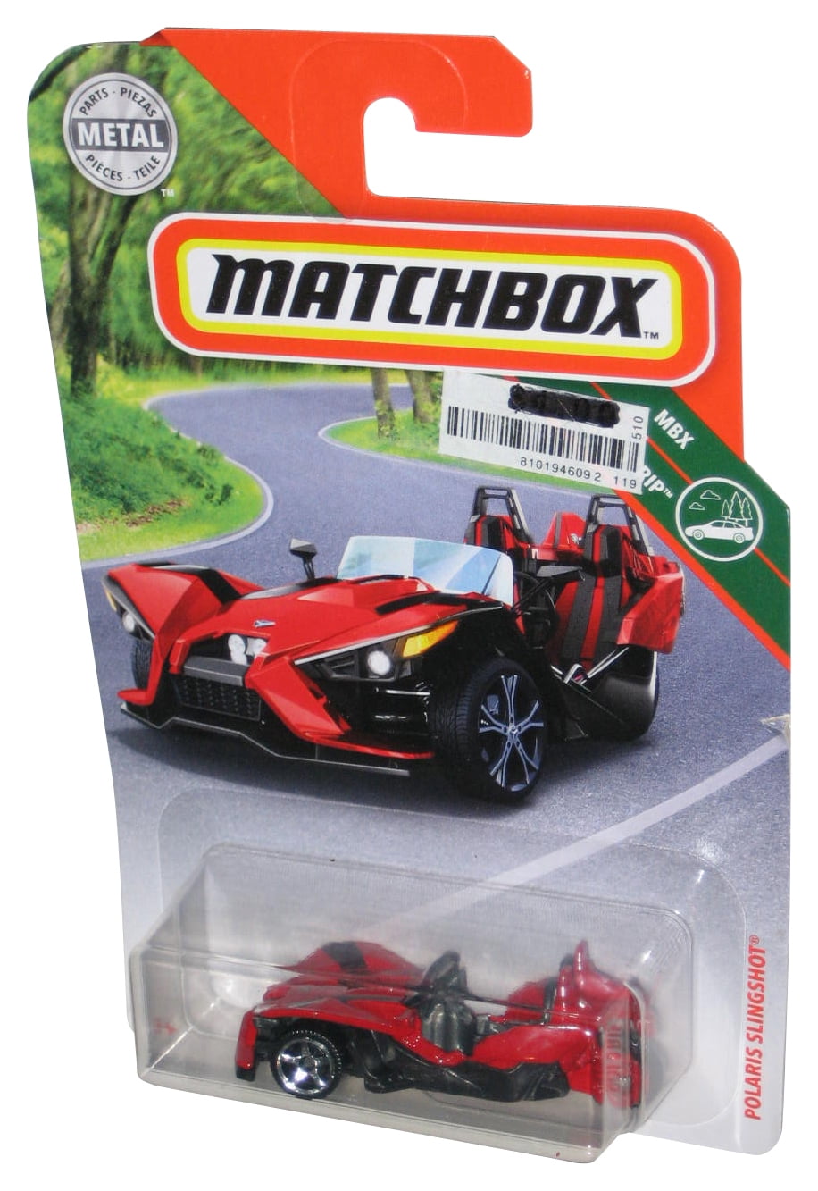 Matchbox MBX Road Trip (2019) Red Polaris Slingshot Toy Car 66/100 ...