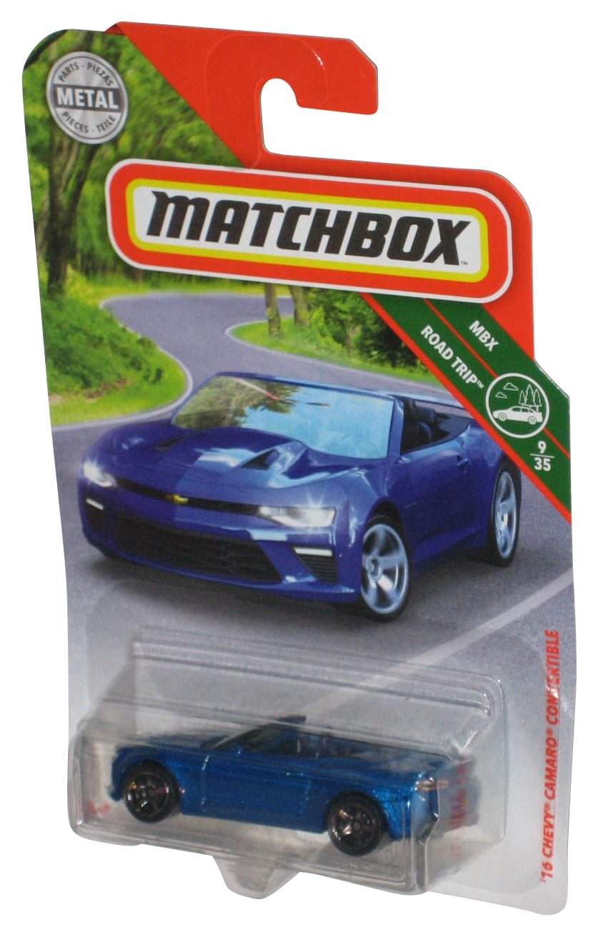 Matchbox MBX Road Trip 9/35 (2018) Blue '16 Chevy Camaro Convertible ...
