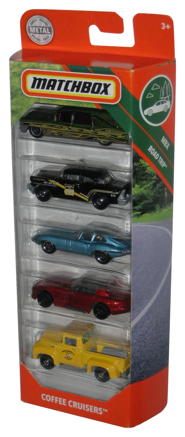 Matchbox MBX Road Trip Coffee Cruisers (2018) Mattel Car 5-Pack Box Set ...