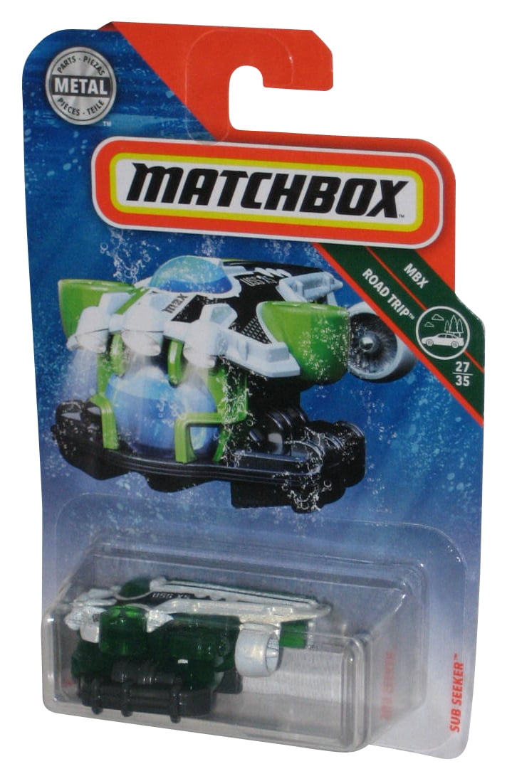 Matchbox MBX Road Trip Sub Seeker (2018) Green & White Toy Vehicle 27/ ...