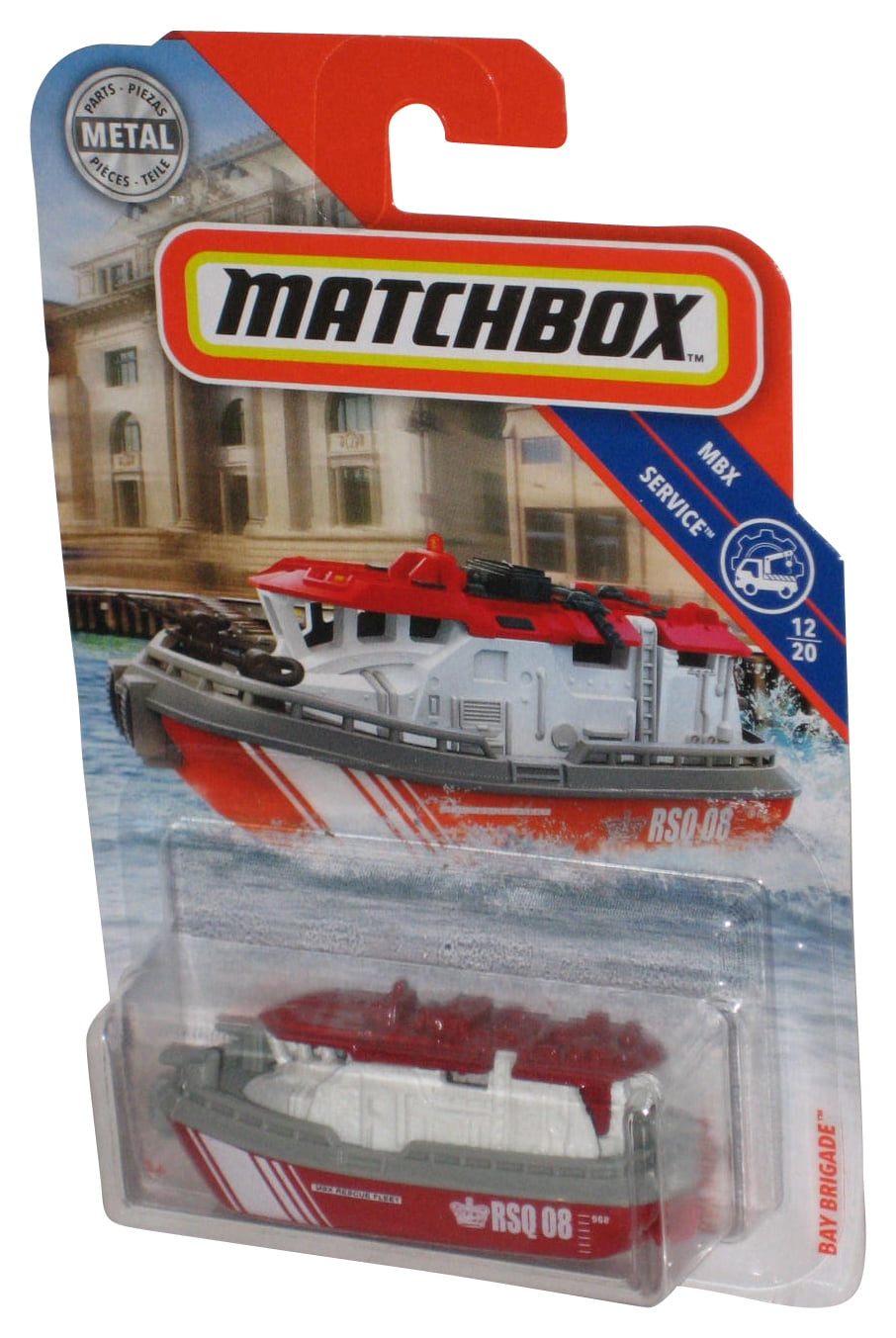 Matchbox MBX Service 12/20 (2018) Red Bay Brigade Toy Boat 94/100 ...