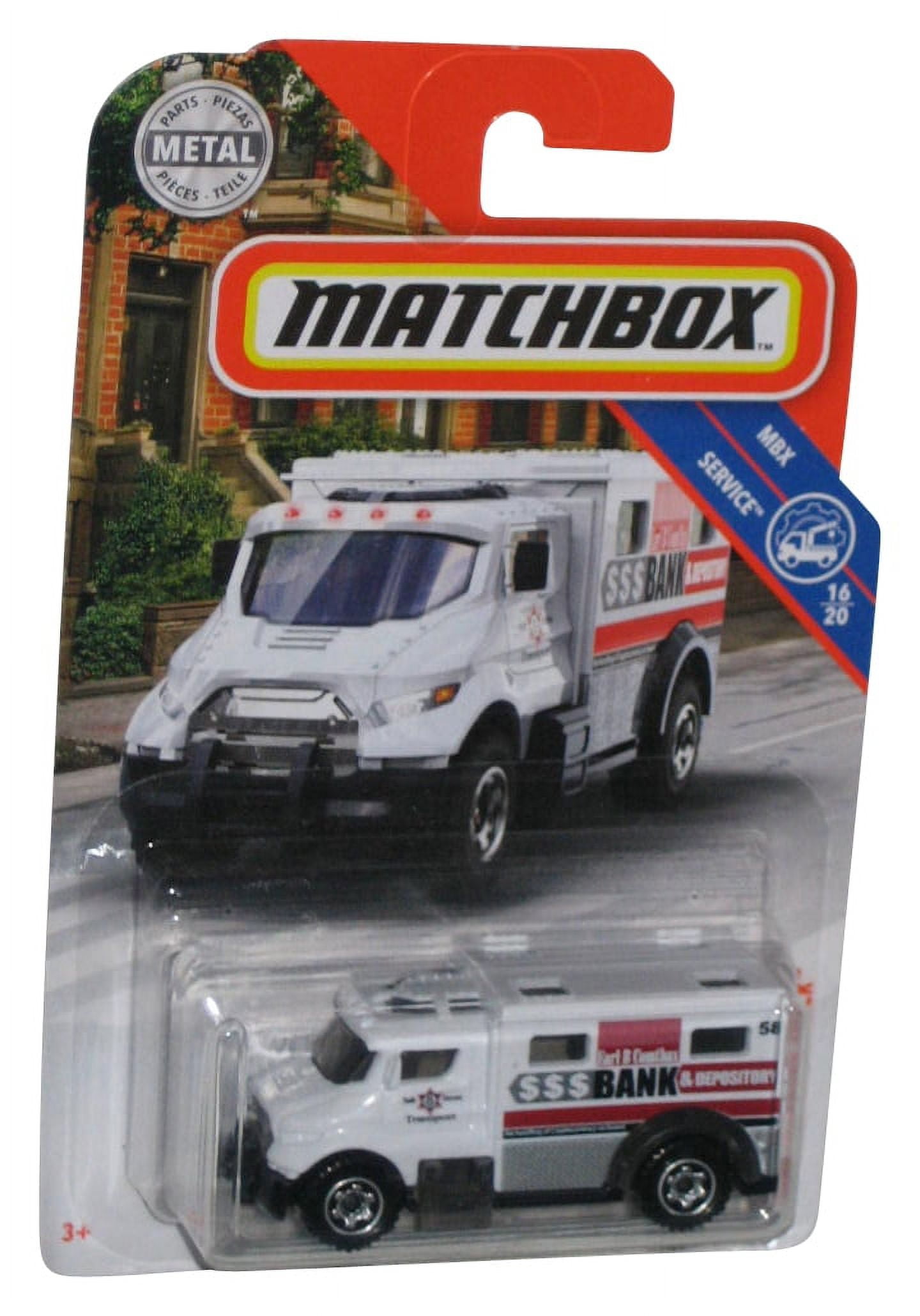 Matchbox MBX Service 16/20 Armored Truck (2018) White Toy Truck 85/100 ...