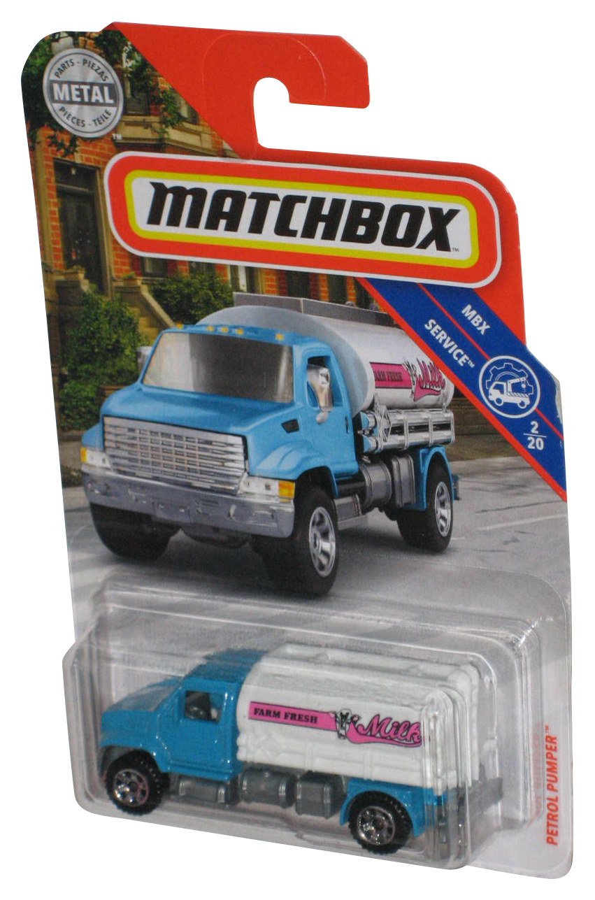 Matchbox MBX Service 2/20 (2018) Blue & White Petrol Pumper Metal Toy ...