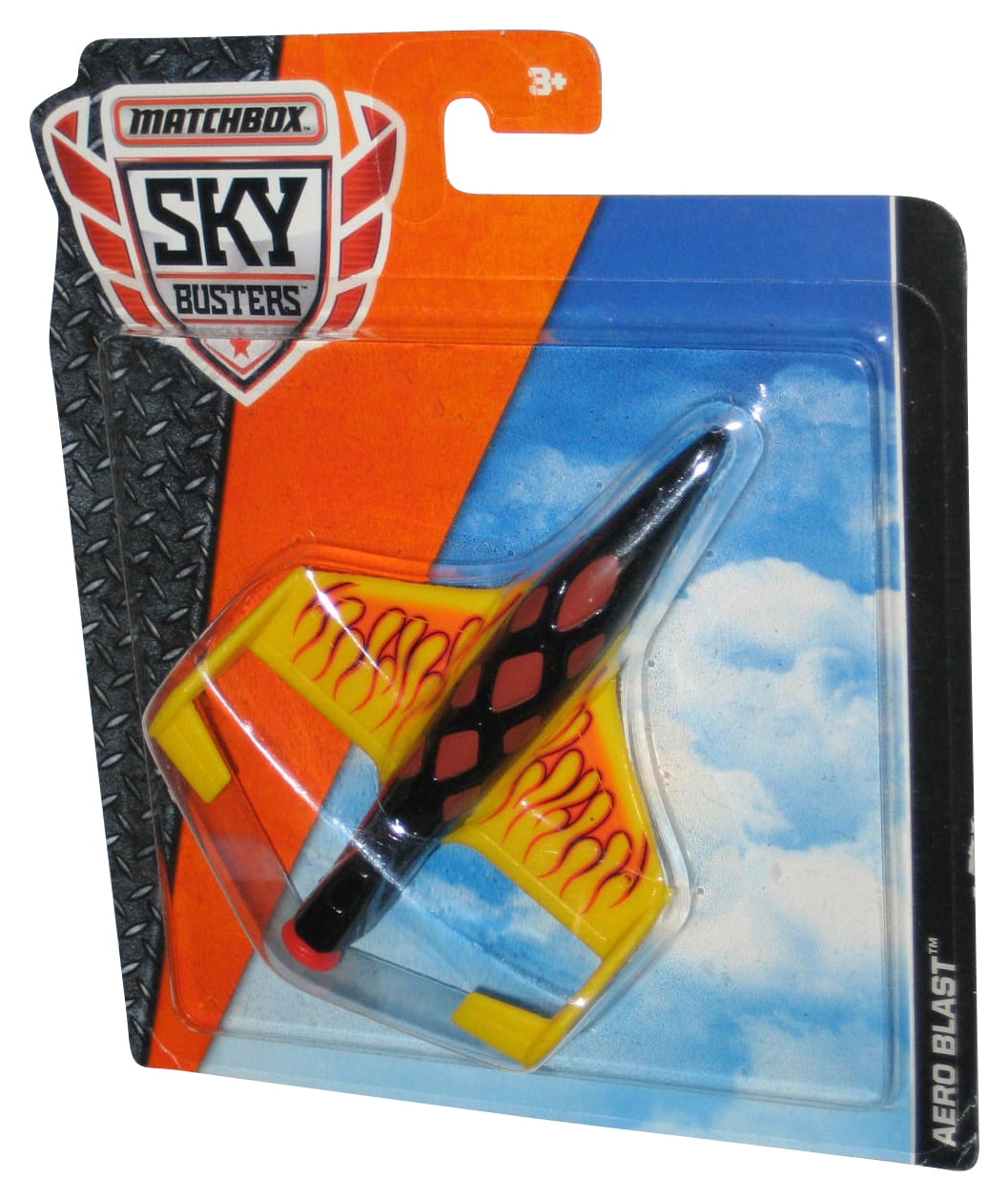 Matchbox MBX Sky Busters (2016) Yellow & Black Aero Blast Toy Plane ...