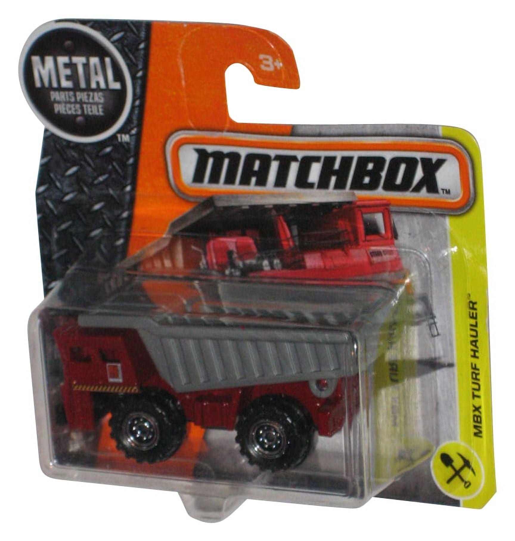 Matchbox MBX Turf Hauler (2016) Red & Gray Die-Cast Metal Toy Truck 45/ ...