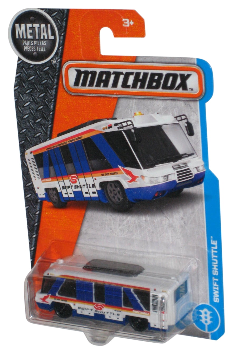 Matchbox Metal (2016) Mattel White Swift Shuttle Bus Toy 12/125 ...