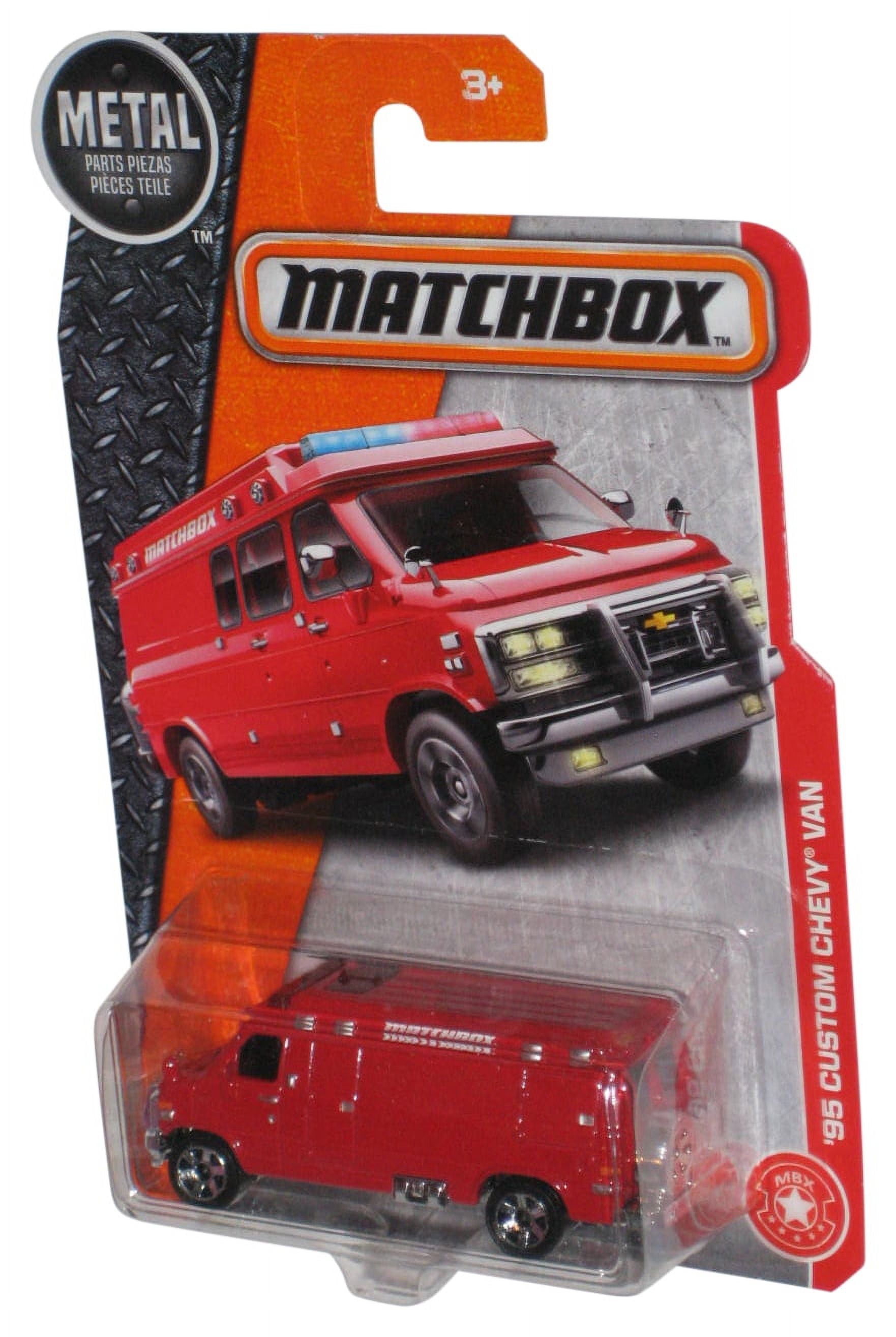 Matchbox Metal (2016) Red '95 Custom Chevy Van Toy 87/125 - Walmart.com