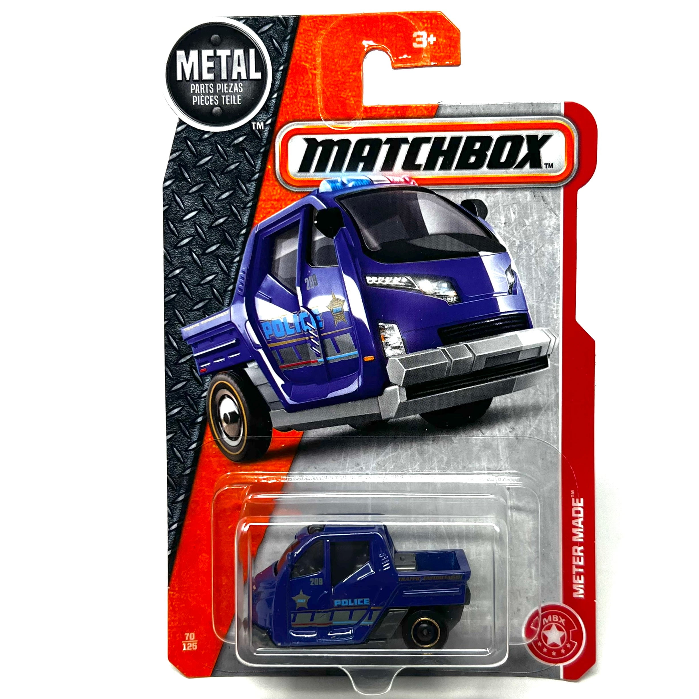 Matchbox MBX Meter Made Blue Diecast Cop Car for Collection, 1:64 Scale ...