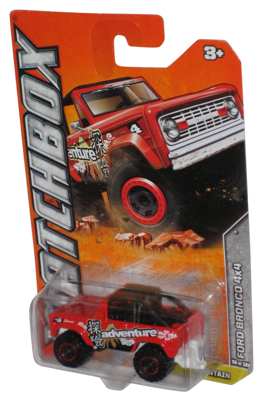 Matchbox Mountain (2011) Red Ford Bronco 4x4 Toy Car 53/120 - Walmart.com