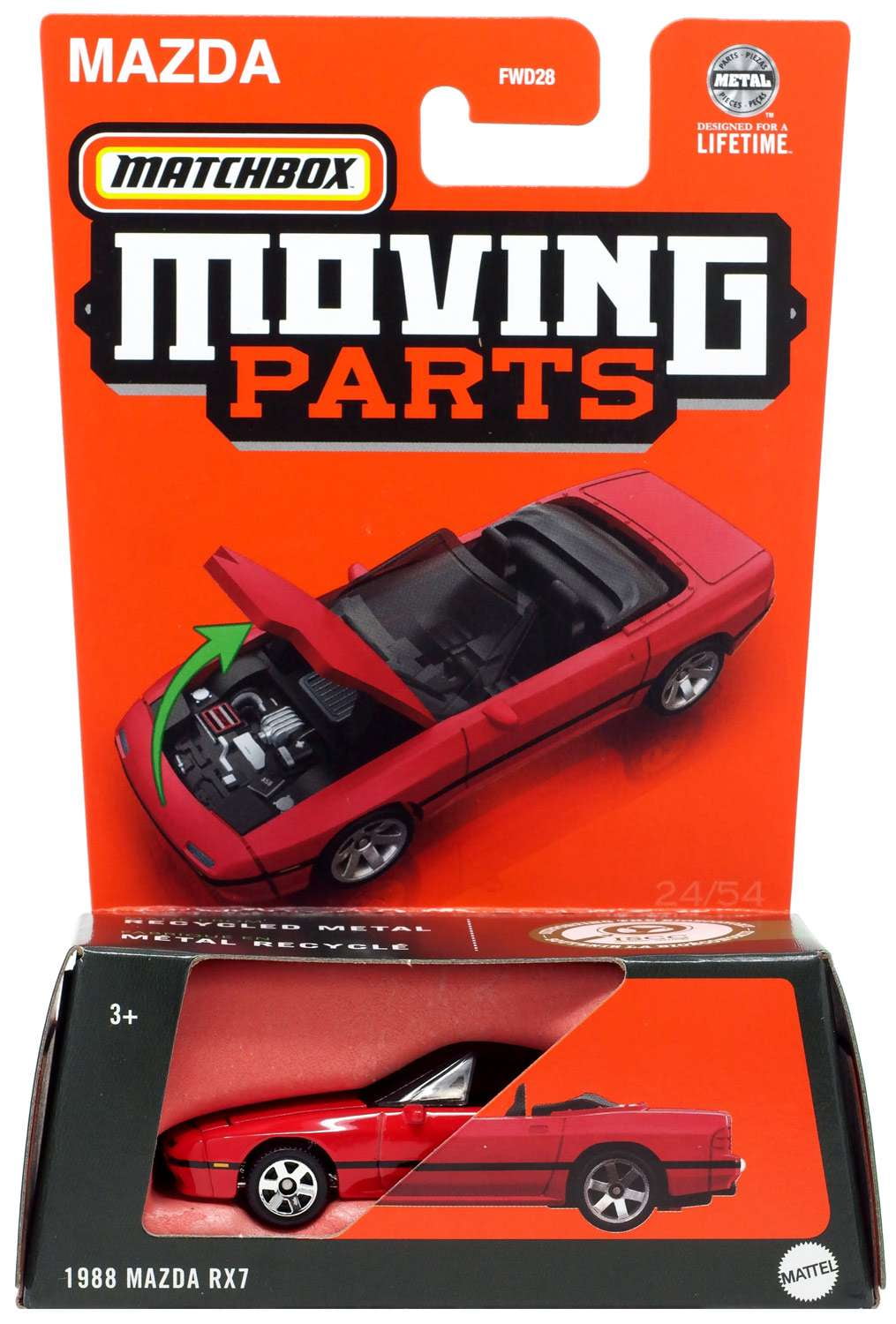 Matchbox Moving Parts 1988 Mazda RX7 Diecast Vehicle - Walmart.com