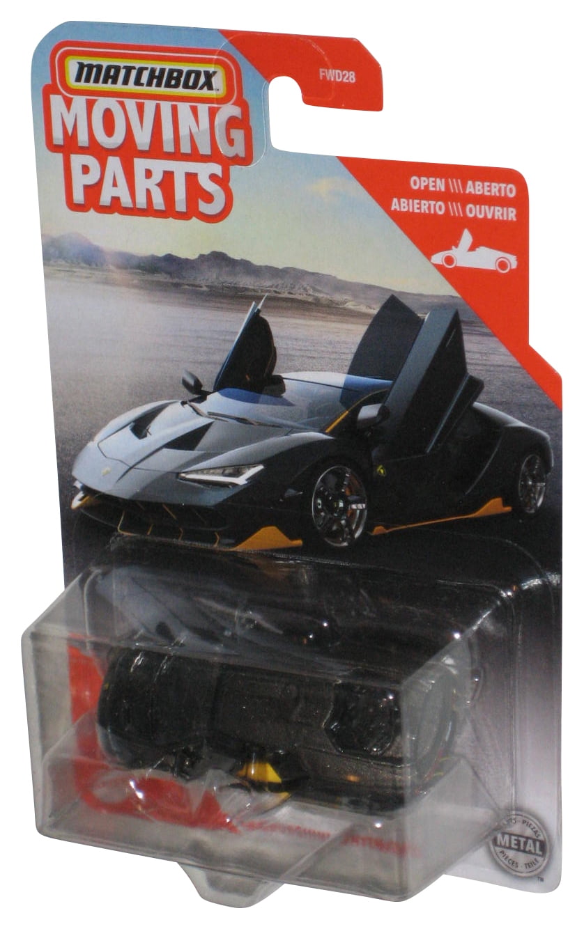 Matchbox Moving Parts (2019) Mattel Black Lamborghini Centenario Metal ...