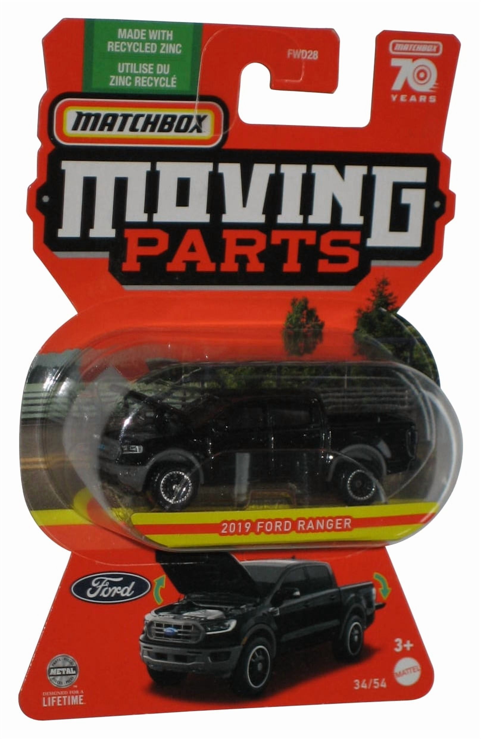 Matchbox Moving Parts (2022) Black 2019 Ford Ranger Toy Car 34/54 ...