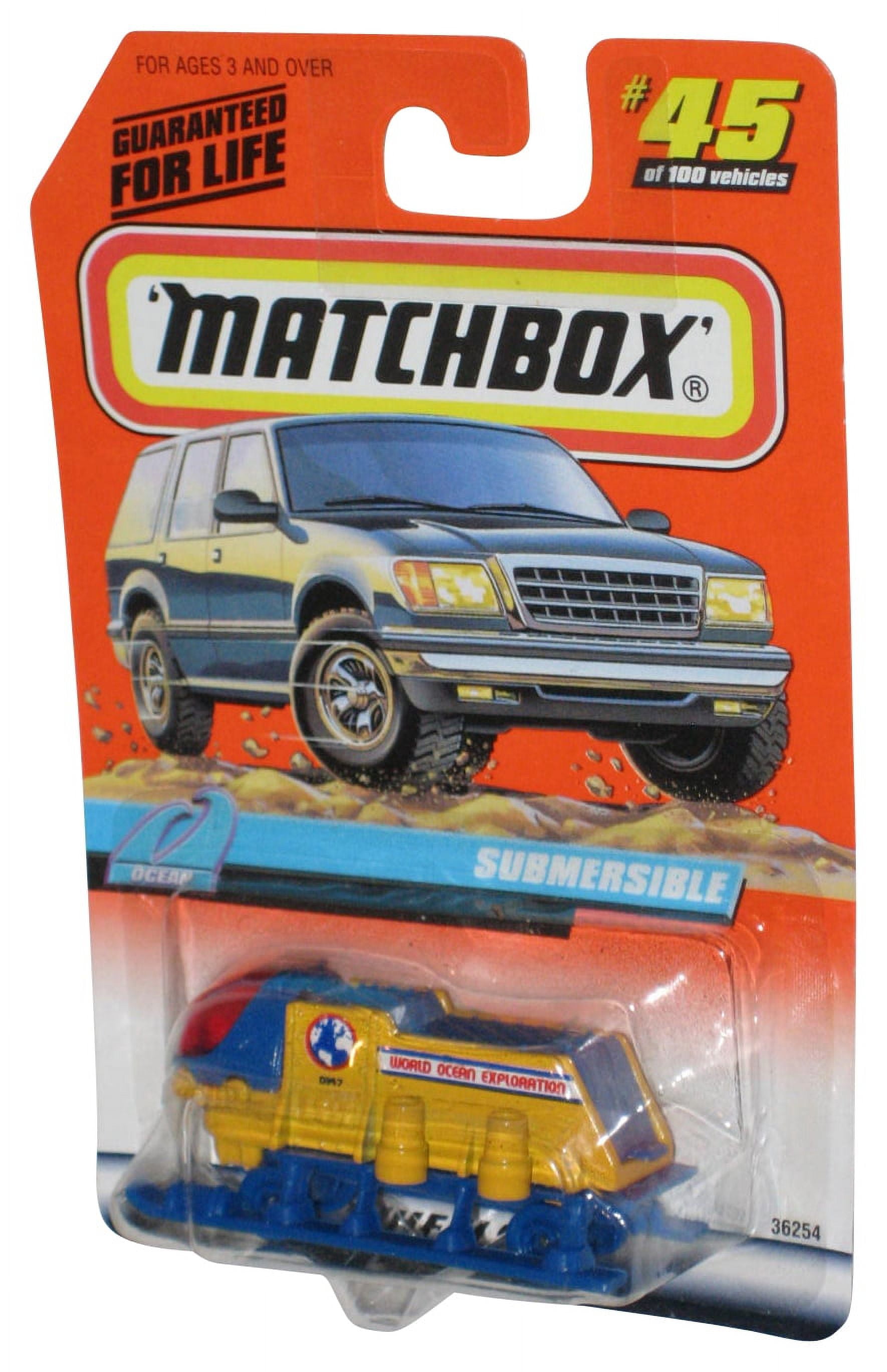 Matchbox Ocean Submersible (1998) Yellow & Blue Toy Vehicle #45/100 ...