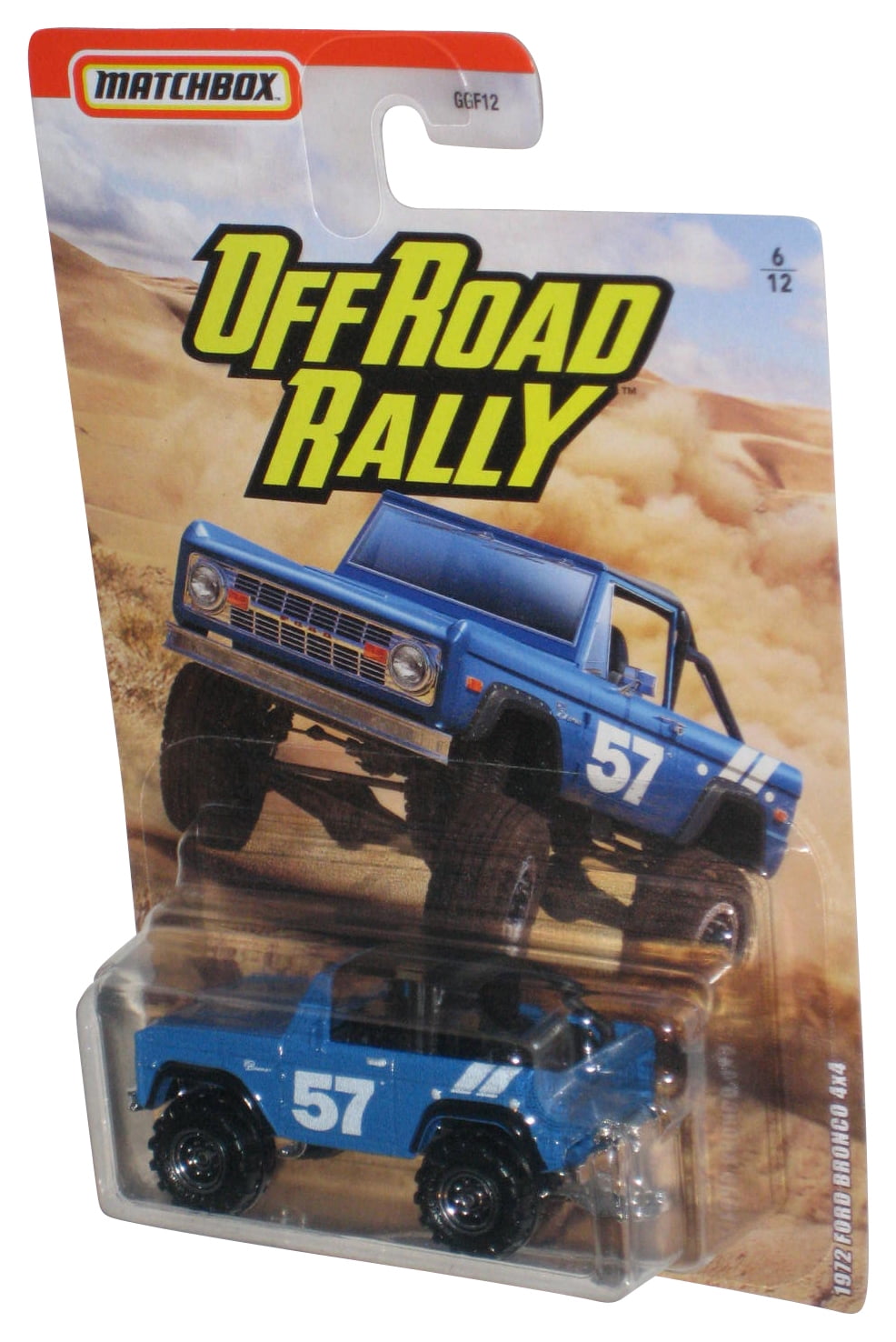 Matchbox Off Road Rally (2020) Blue 1972 Ford Bronco 4x4 Toy Car 6/12 ...