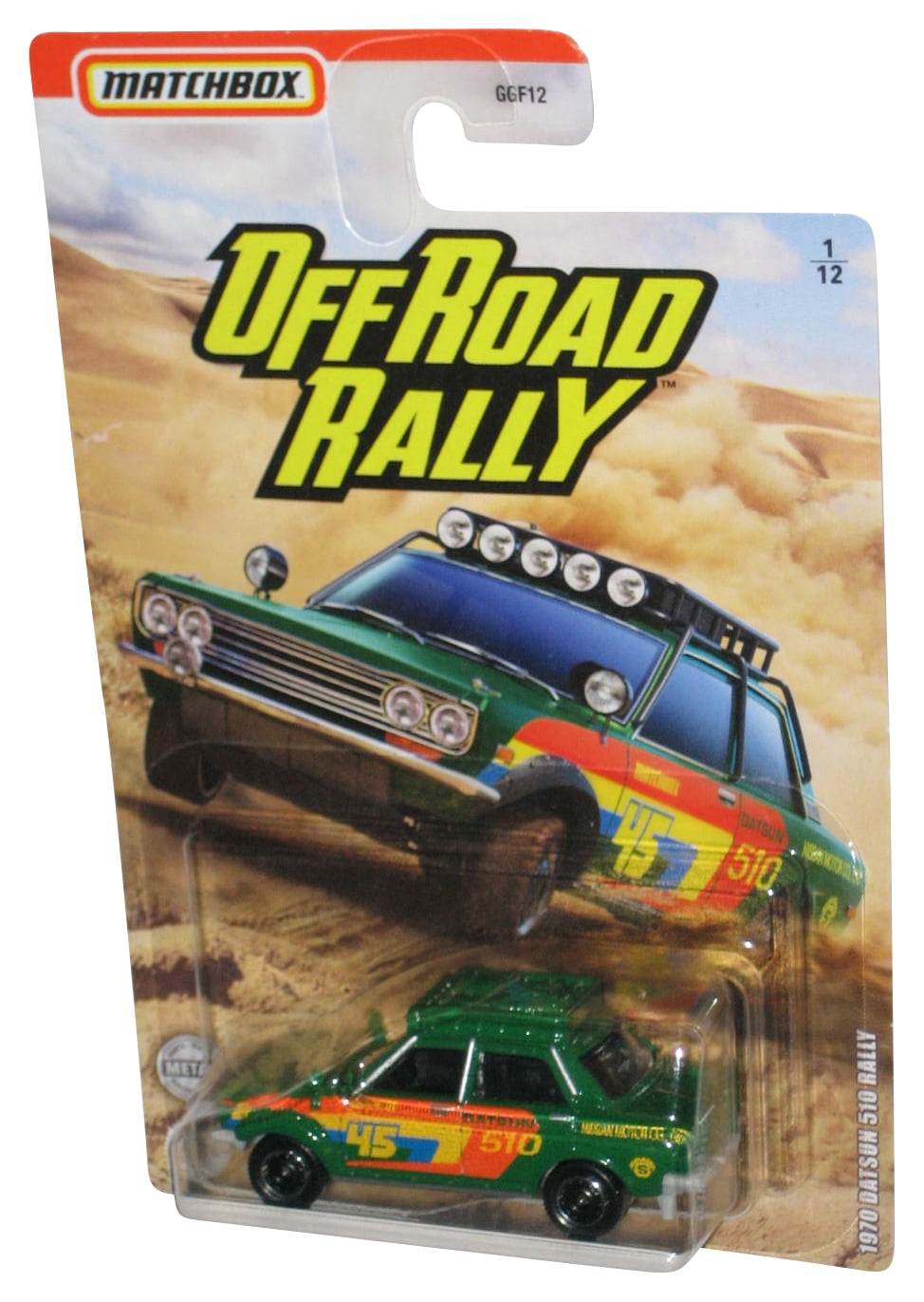 Matchbox OffRoad Rally (2020) Green 1970 Datsun 510 Rally Toy Car 1/12 ...