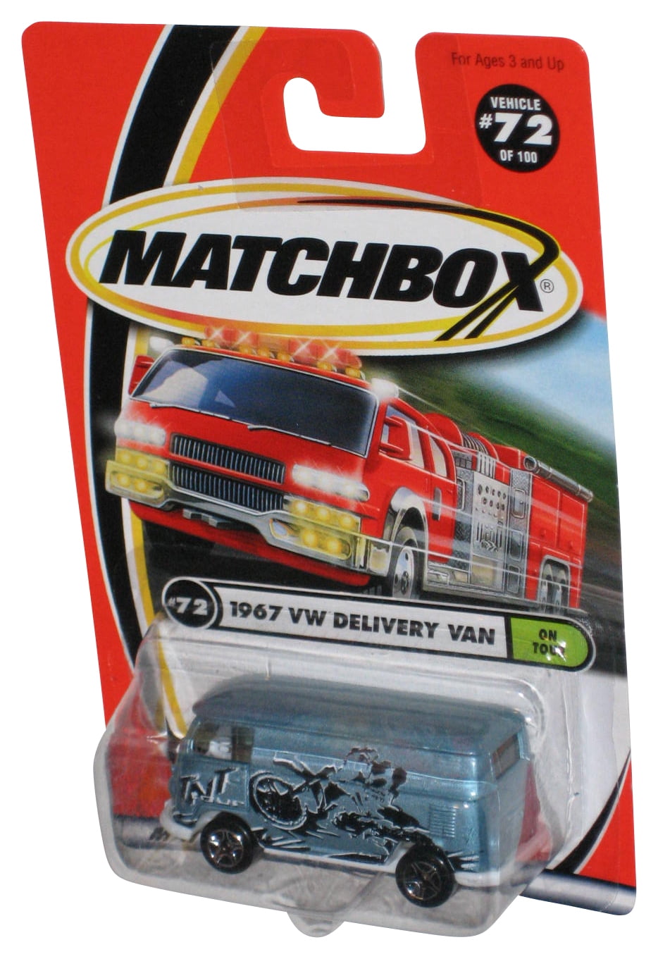Matchbox On Tour (1999) Metallic Blue 1967 VW Delivery Van Toy 72/100 ...