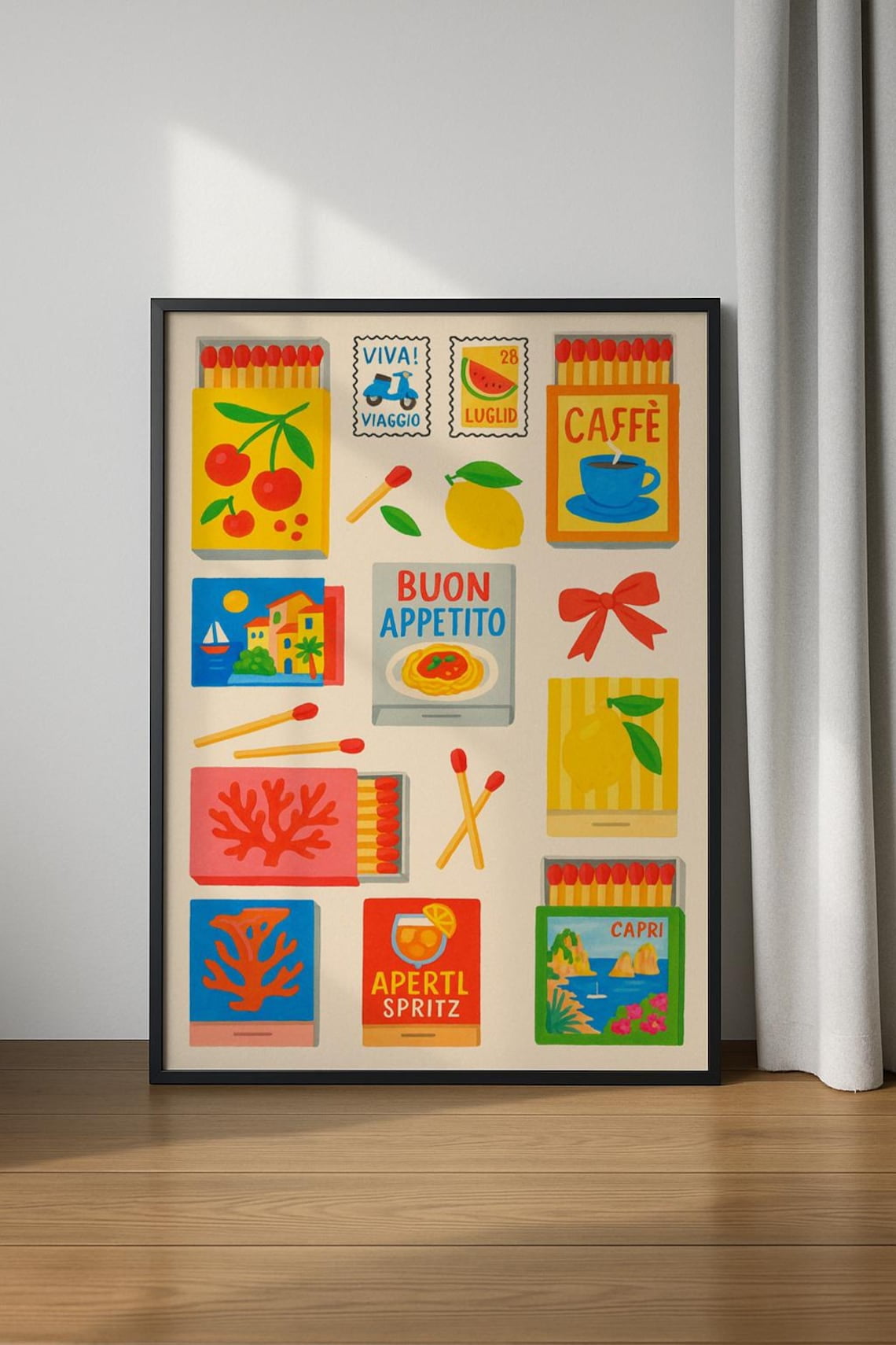 Matchbox Pastel Poster, Colorful Matchbox Poster, Trendy Poster ...