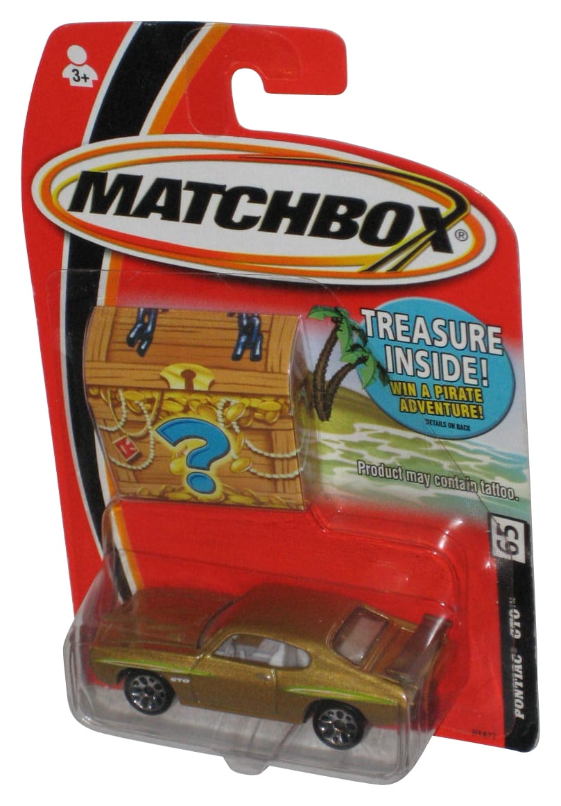 Matchbox Pontiac GTO (2005) Mattel Gold Toy Car w/ Treasure Chest ...