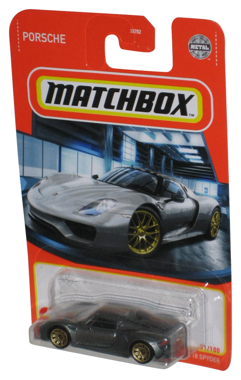 Matchbox Porsche 918 Spyder (2021) Mattel Gray Die-Cast Metal Toy Car ...