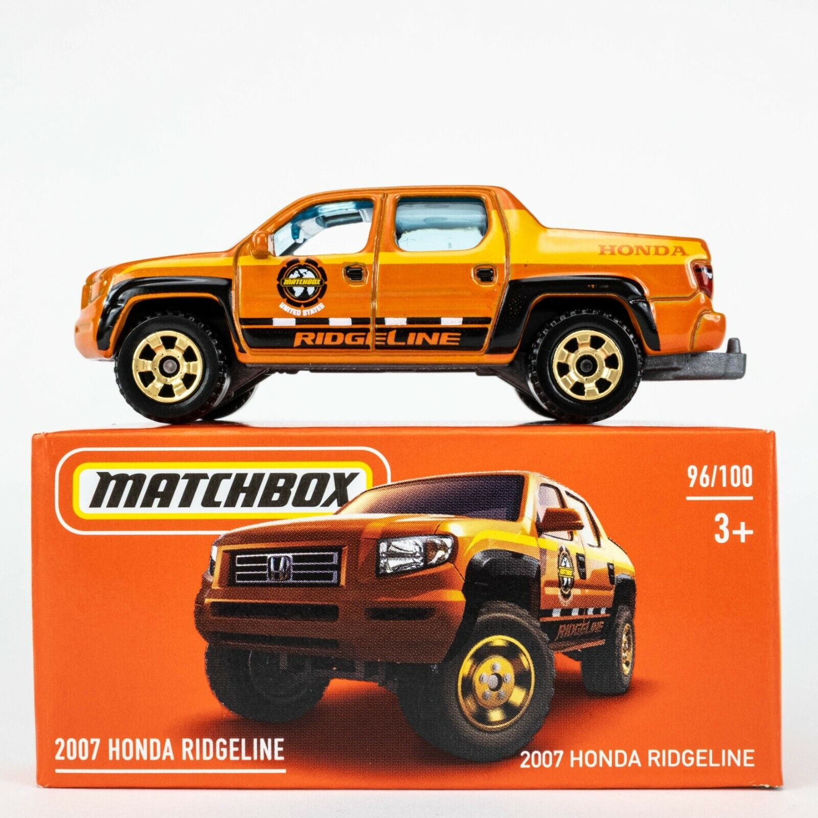 Matchbox Power Grabs #96/100, 2007 Honda Ridgeline ORANGE METALLIC ...
